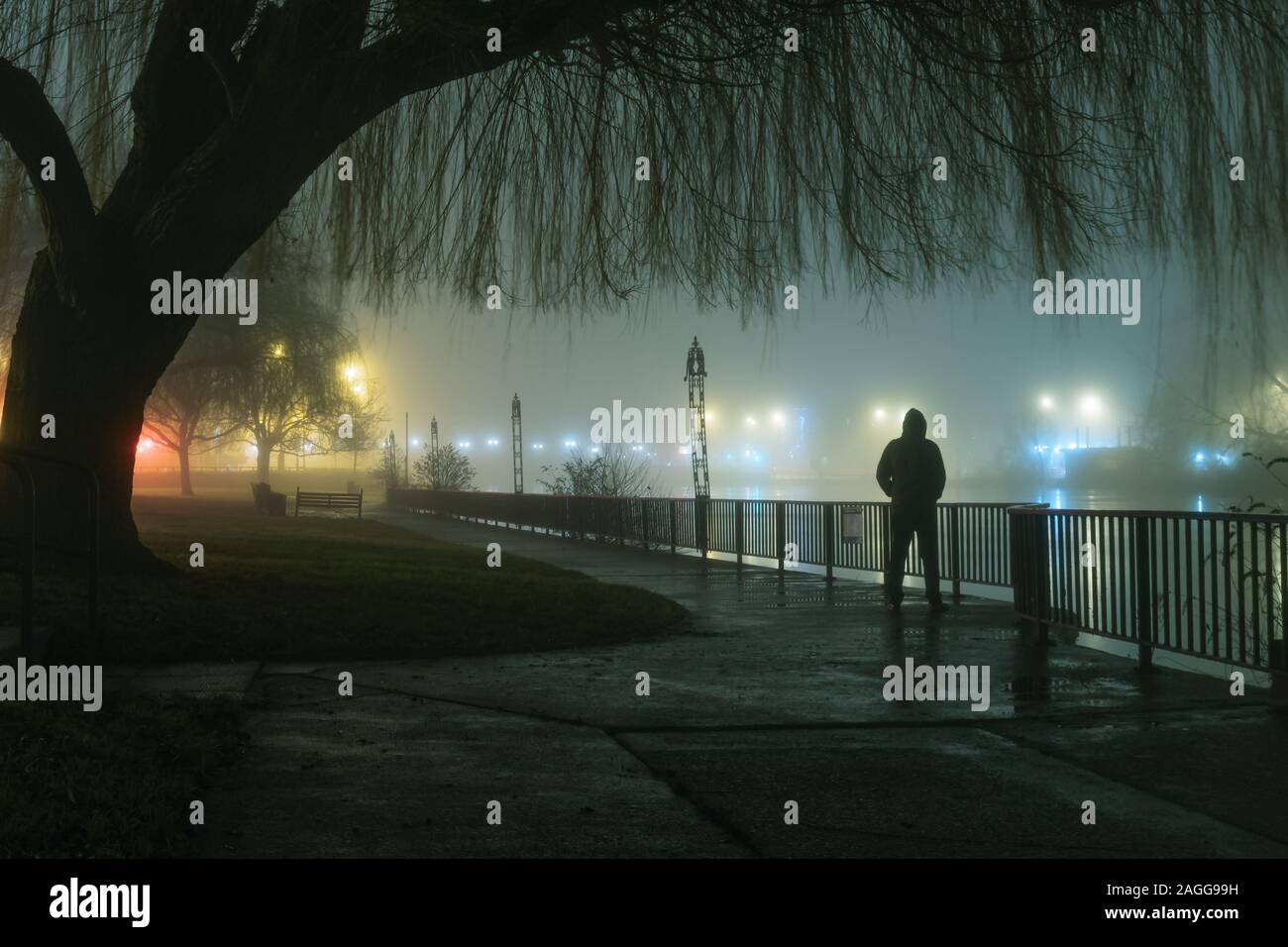 Scary man street lights hi-res stock photography and images - Alamy