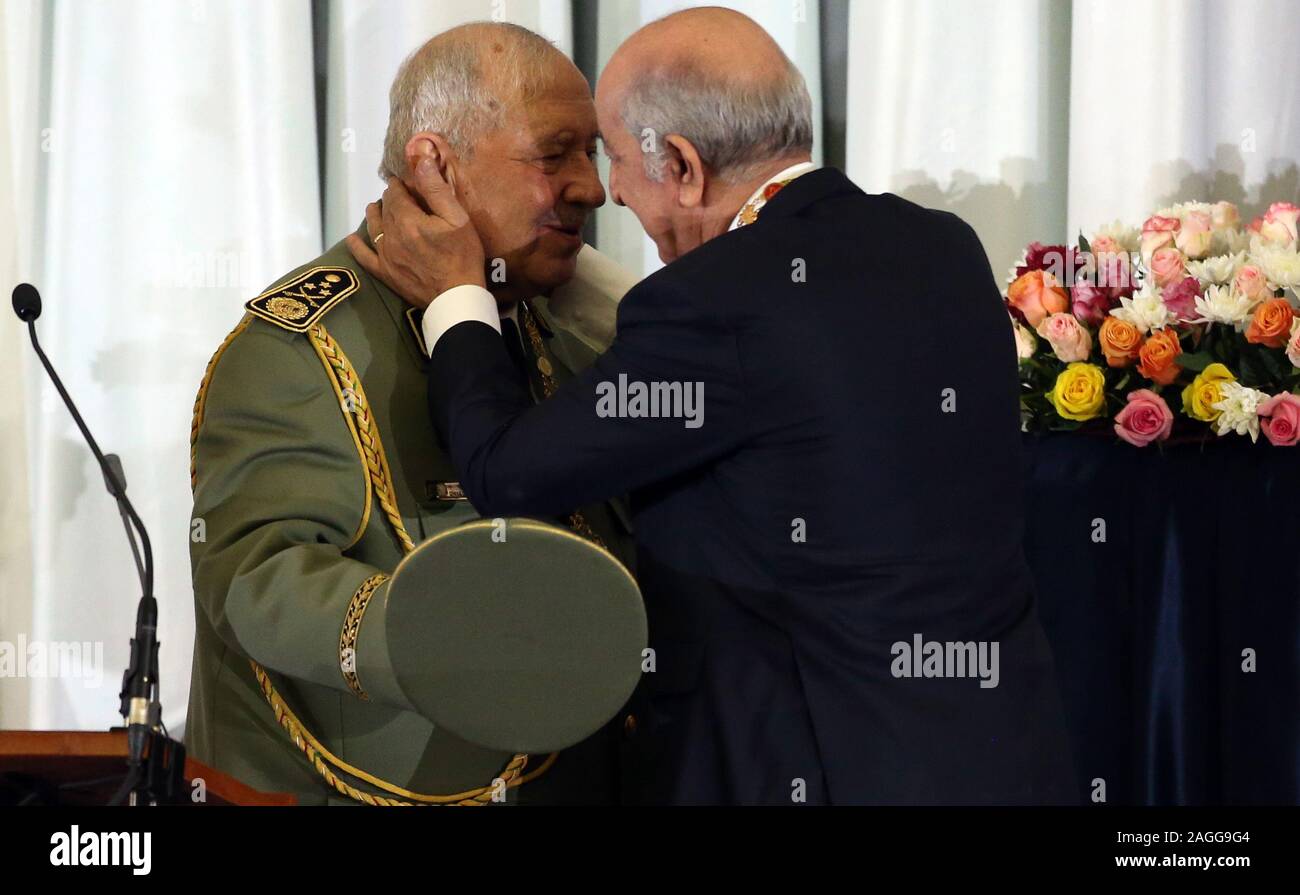 Algiers, Algeria. 19th Dec, 2019. Algerian President Abdelmadjid ...