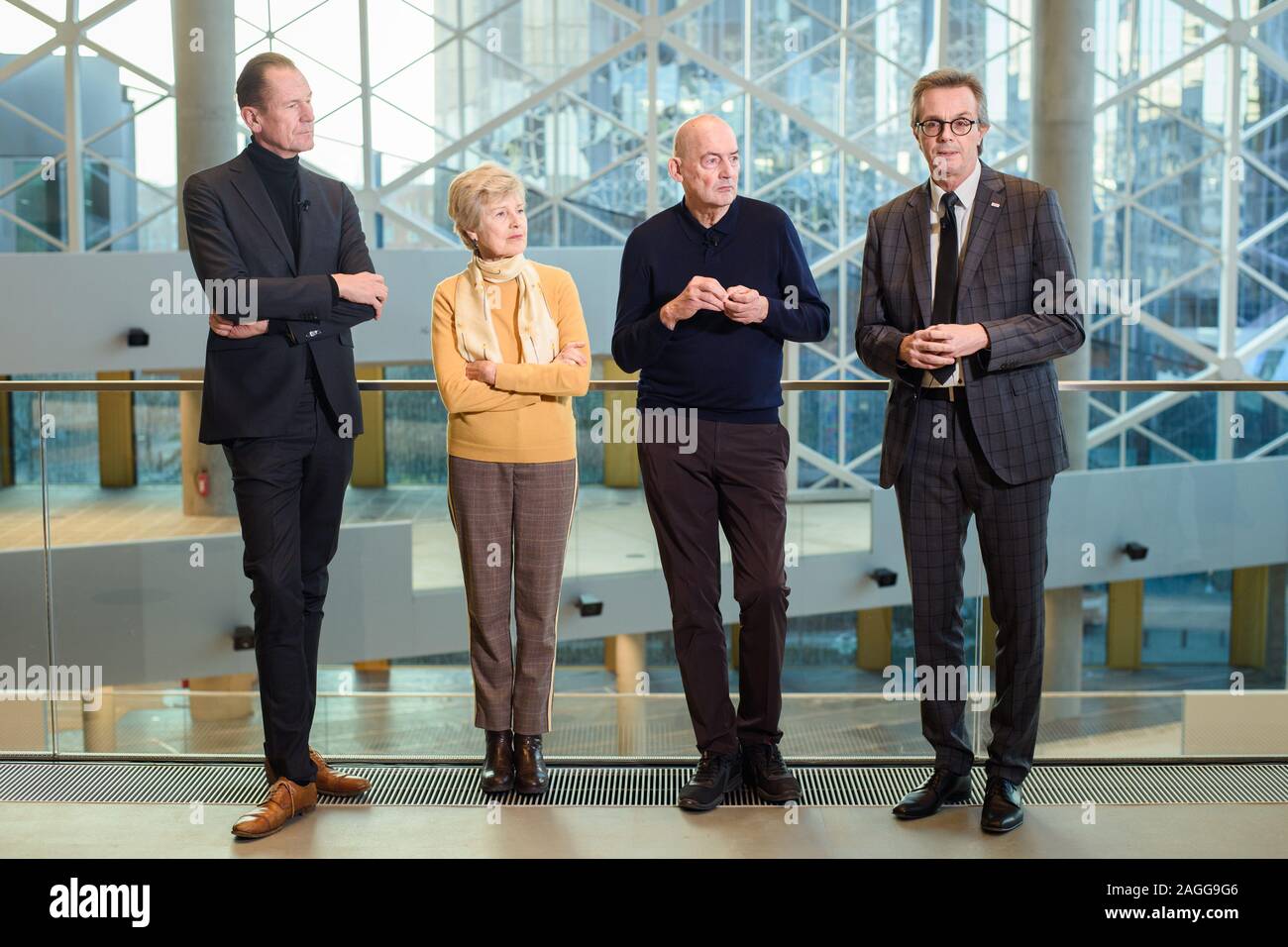 19 December 2019, Berlin: Mathias Döpfner (l-r), CEO of Axel Springer ...