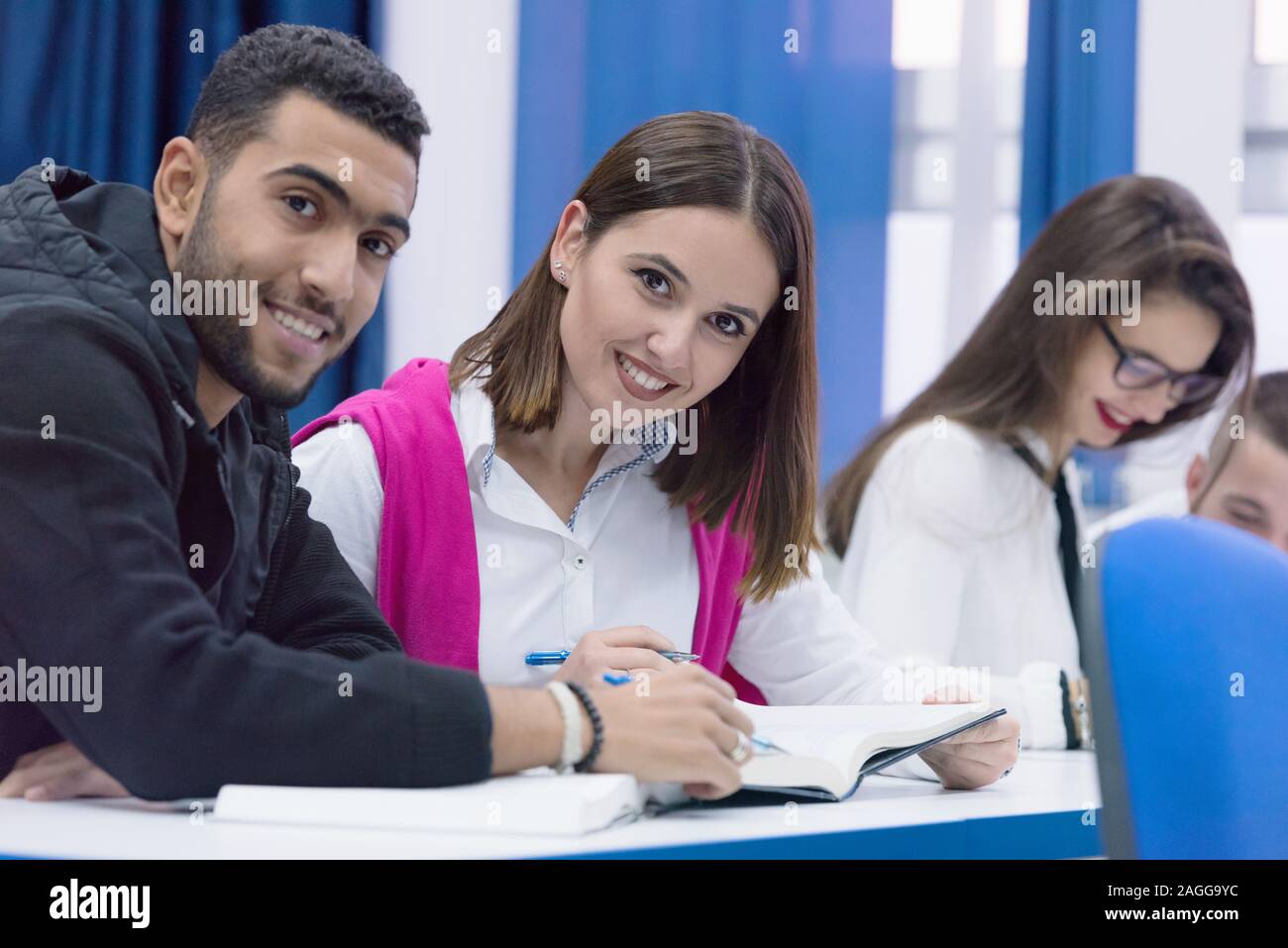 University mixed race Students, african, american and european during ...