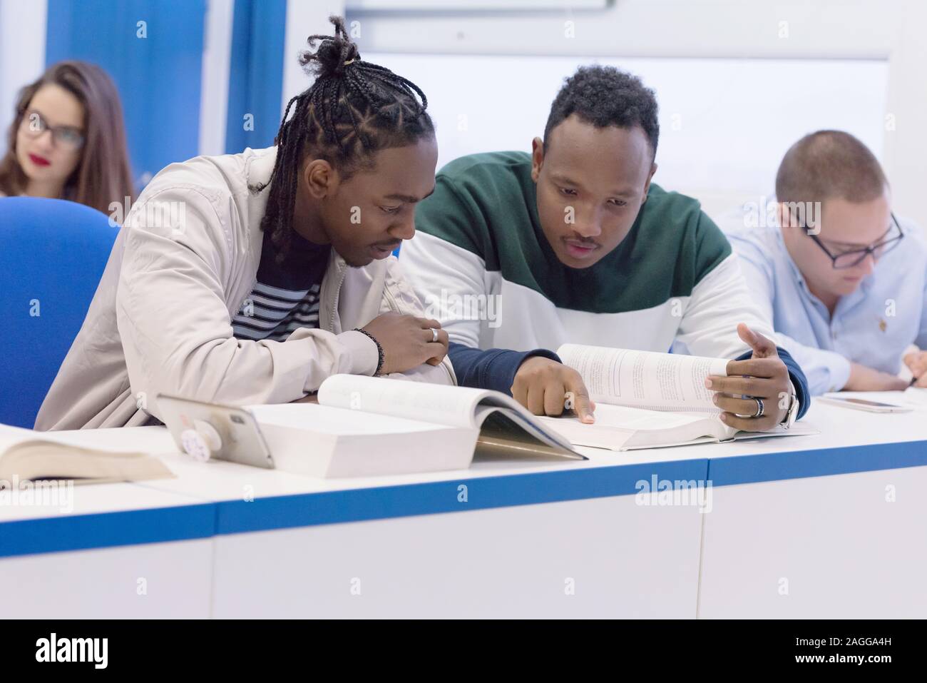 University mixed race Students, african, american and european during ...