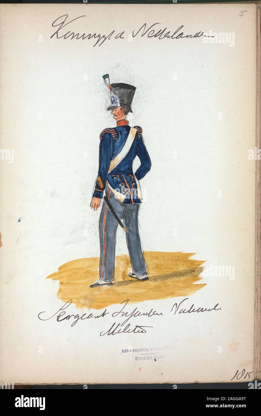 Koningrijk der Nederlanden. Sergeant Infanterie Nationale Militie ...