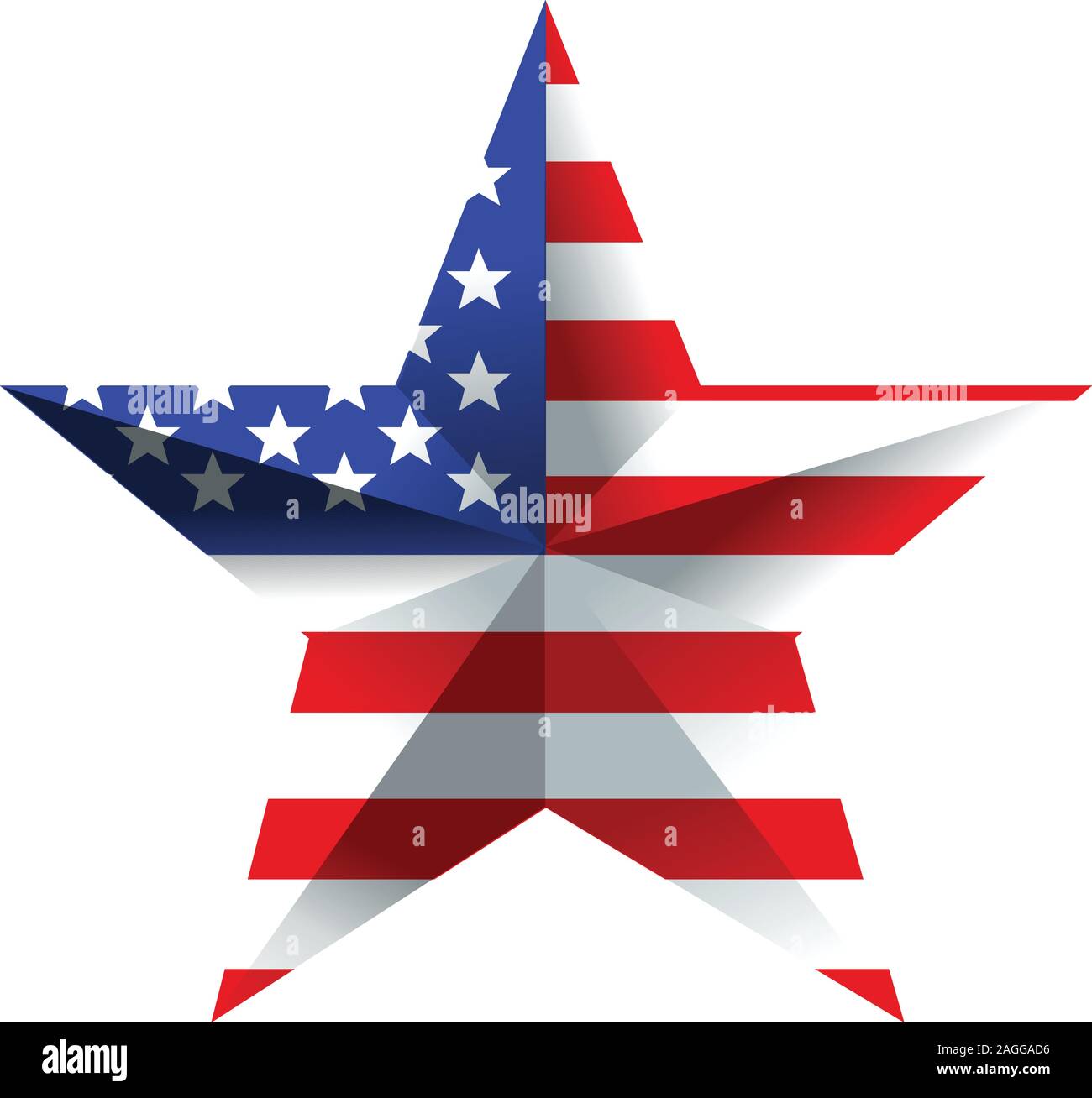 USA flag inside the star Stock Vector Image & Art - Alamy
