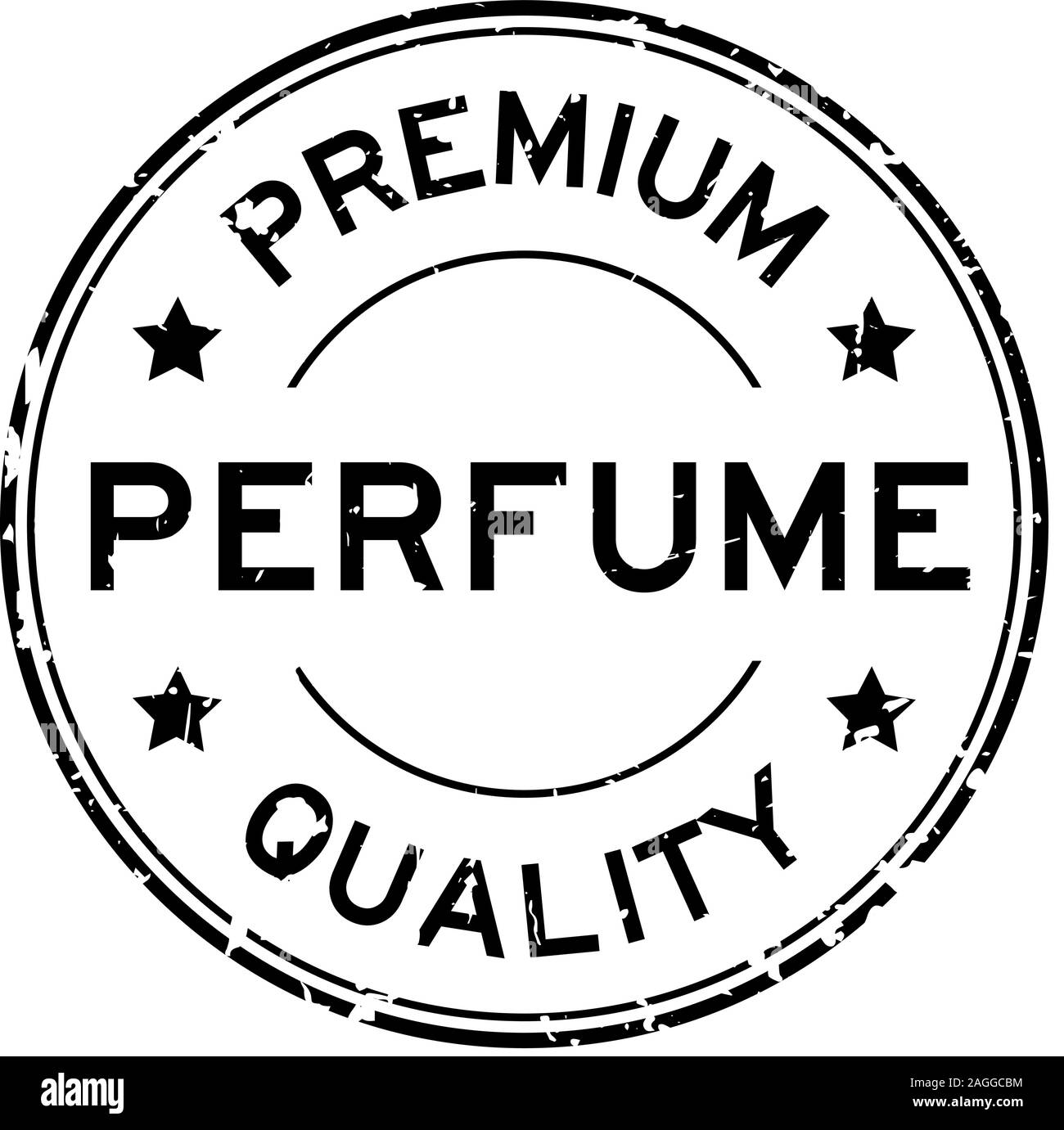 Grunge black premium quality perfume word round rubber seal stamp on ...
