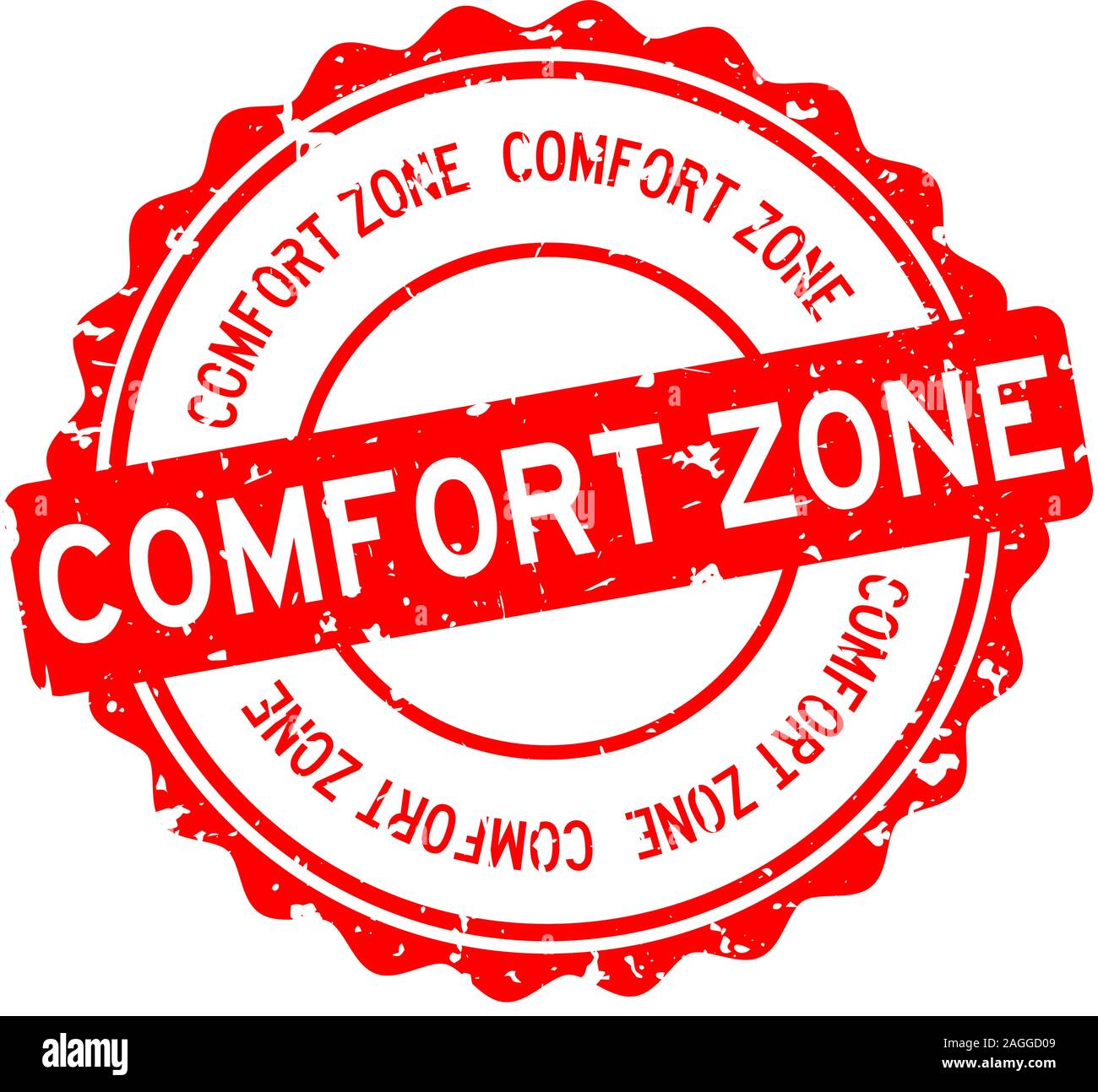Grunge red comfort zone word round rubber seal stamp on white background Stock Vector Image ...