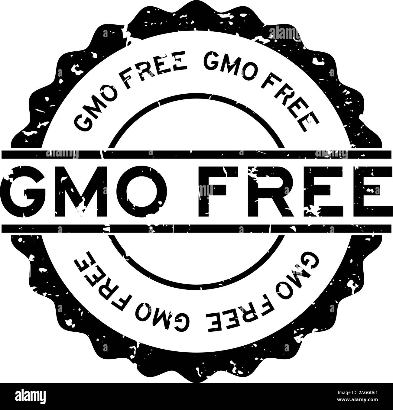 Grunge black gmo free word round rubber seal stamp on white background Stock Vector Image & Art ...