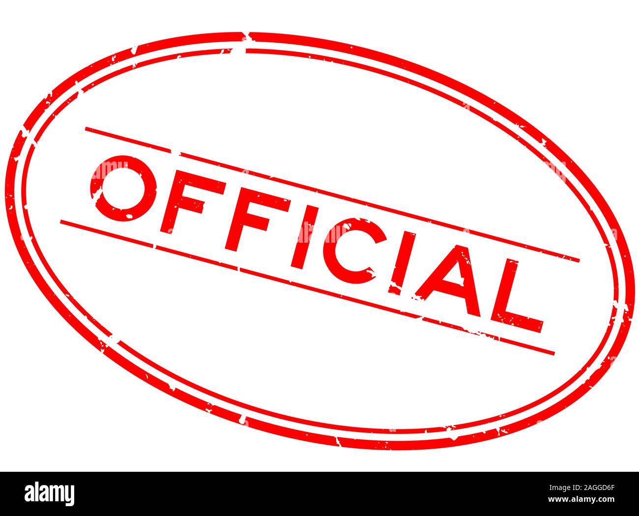 Grunge red official word oval rubber seal stamp on white background Stock Vector Image & Art - Alamy