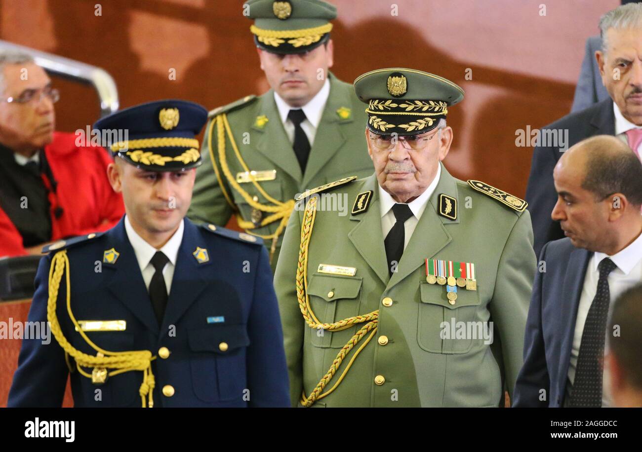 Algiers, Algeria. 19th Dec, 2019. Algerian Army Chief of Staff, Ahmed ...