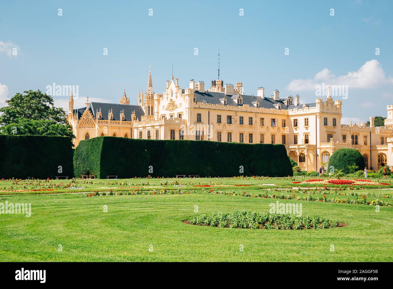 Castle Lednice and garden in Lednice, Czech Republic Stock Photo - Alamy