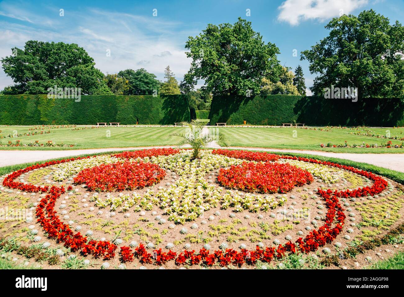 Castle Lednice garden in Lednice, Czech Republic Stock Photo - Alamy