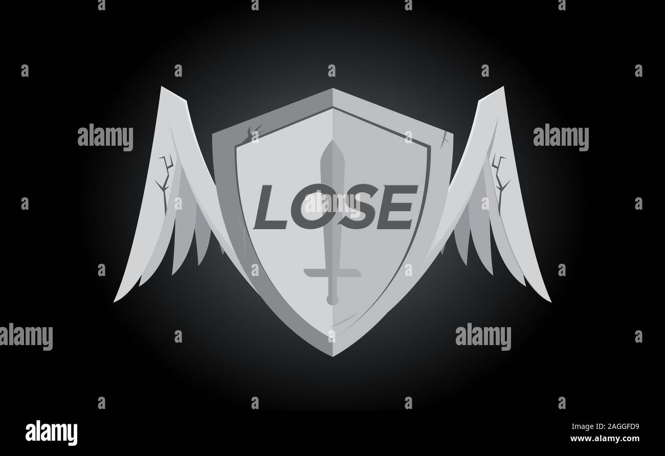 The lose badge. Silver Badge. Game Elements. Isolated Vector ...