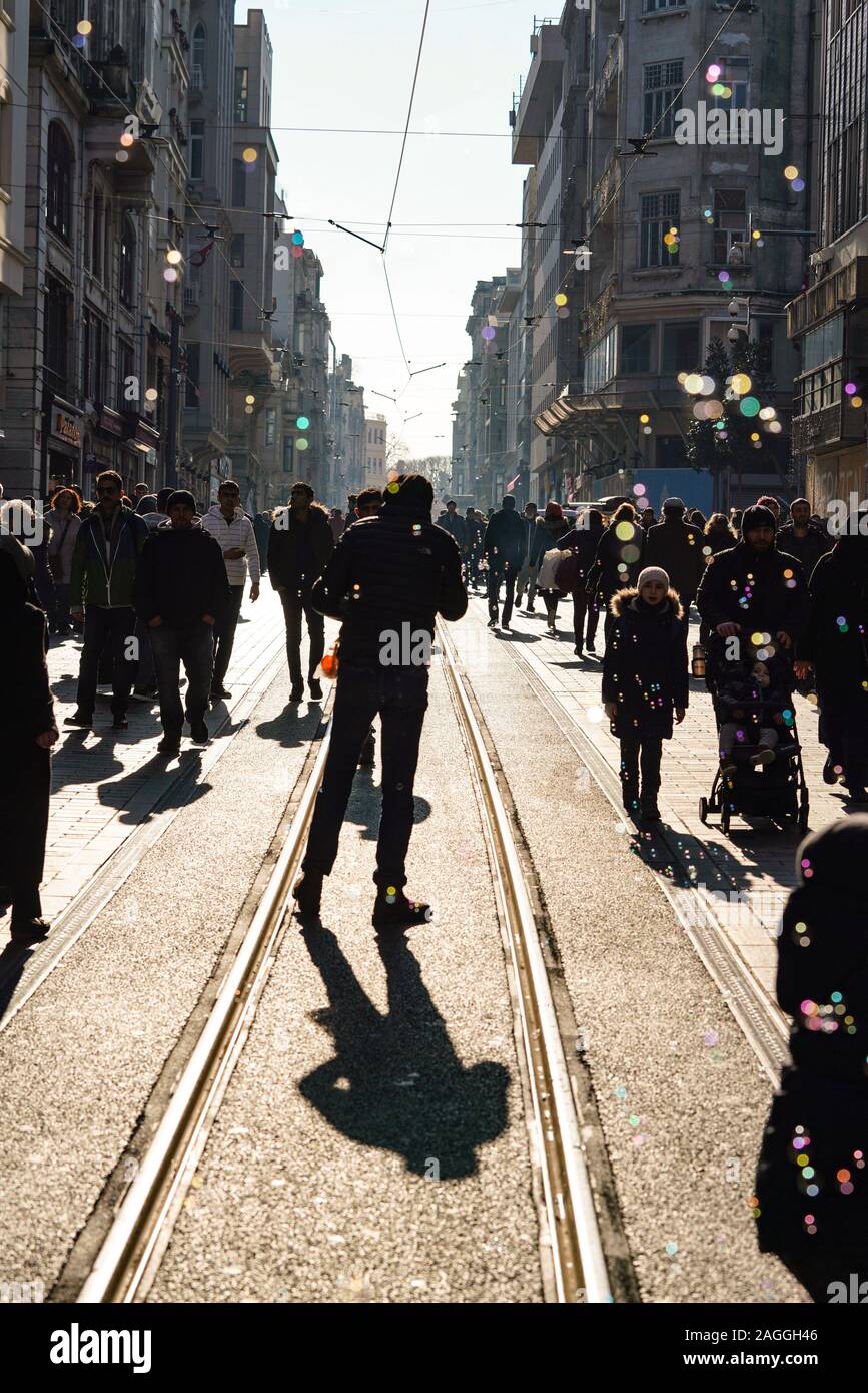 Istiklal caddesi galata tower istanbul hi-res stock photography and ...