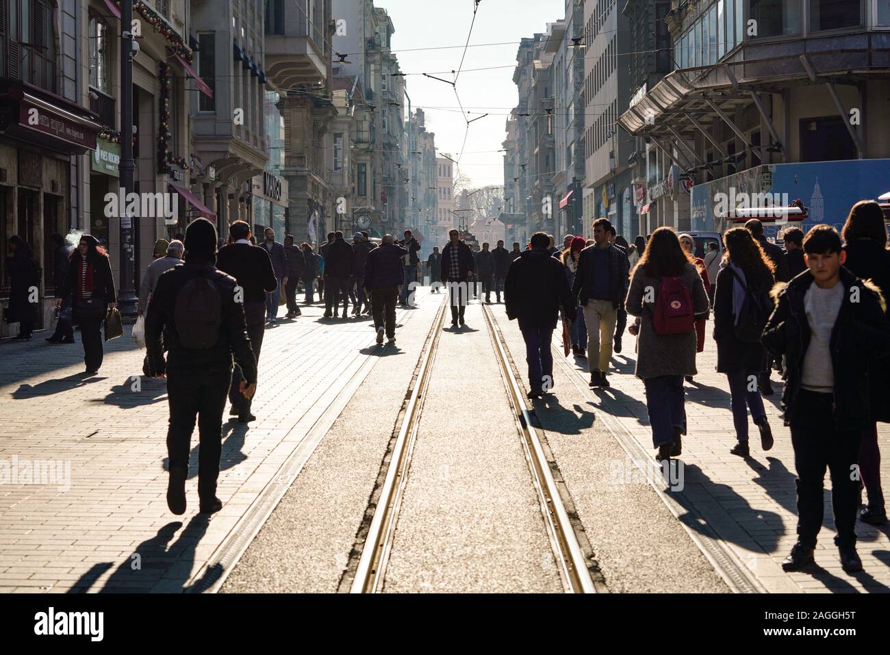 Istiklal caddesi galata tower istanbul hi-res stock photography and ...
