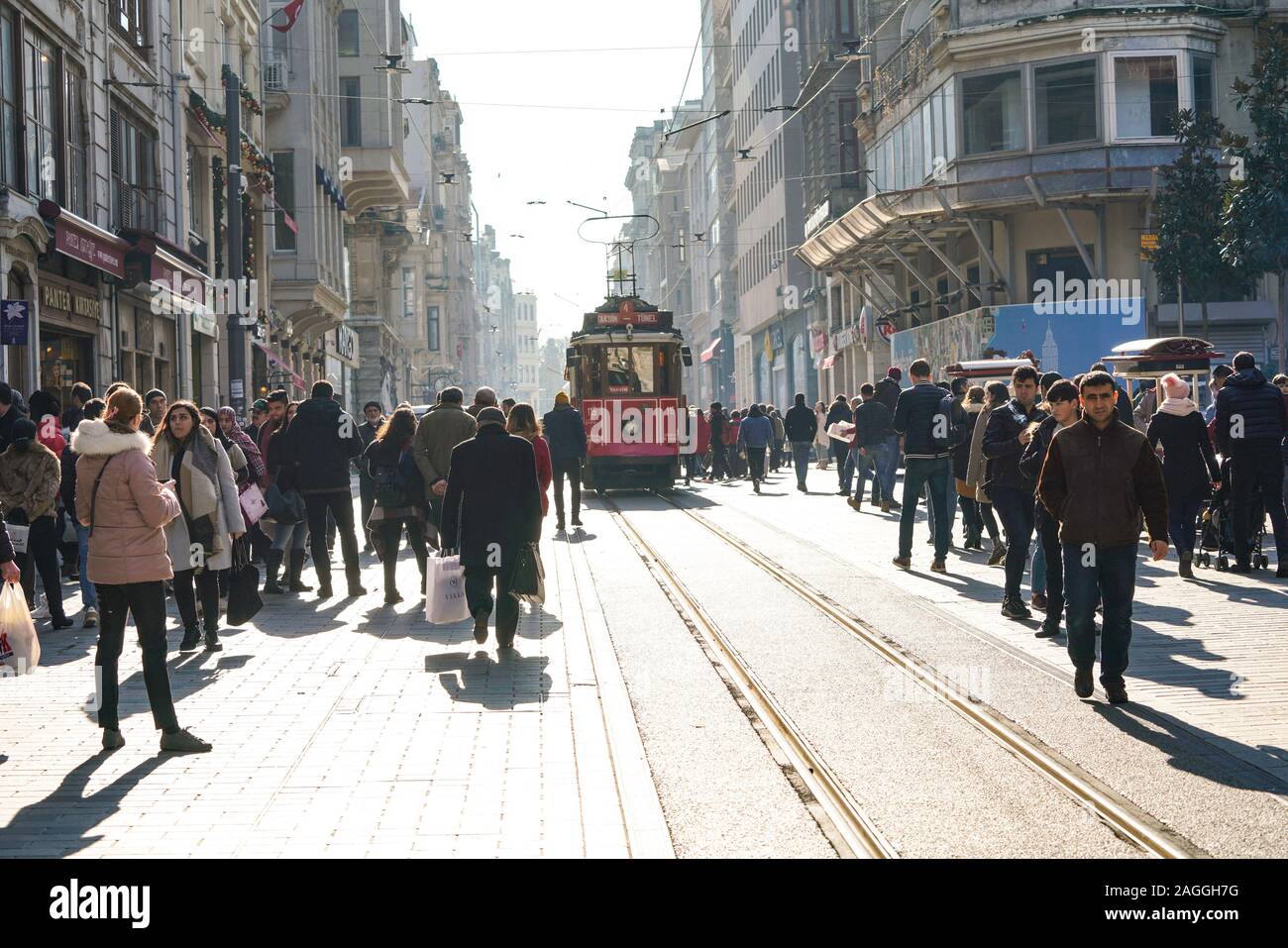 Istiklal caddesi galata tower istanbul hi-res stock photography and ...