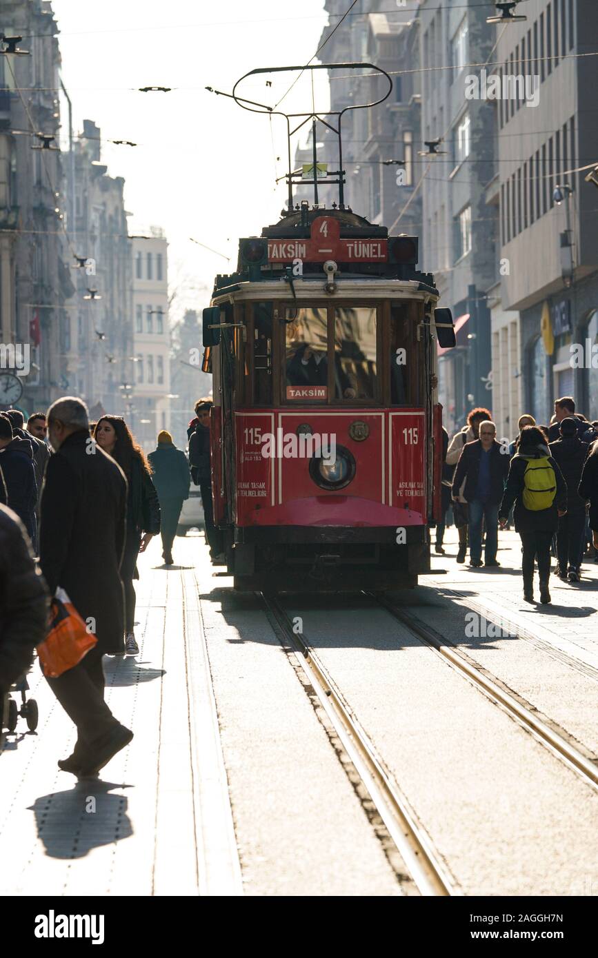 Istiklal caddesi galata tower istanbul hi-res stock photography and ...