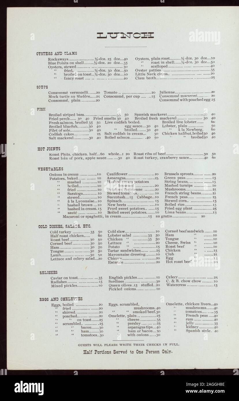 FULLY PRICED MENU; HALF PORTION PRICES ON SELECTED ITEMS; PRICED WINE ...