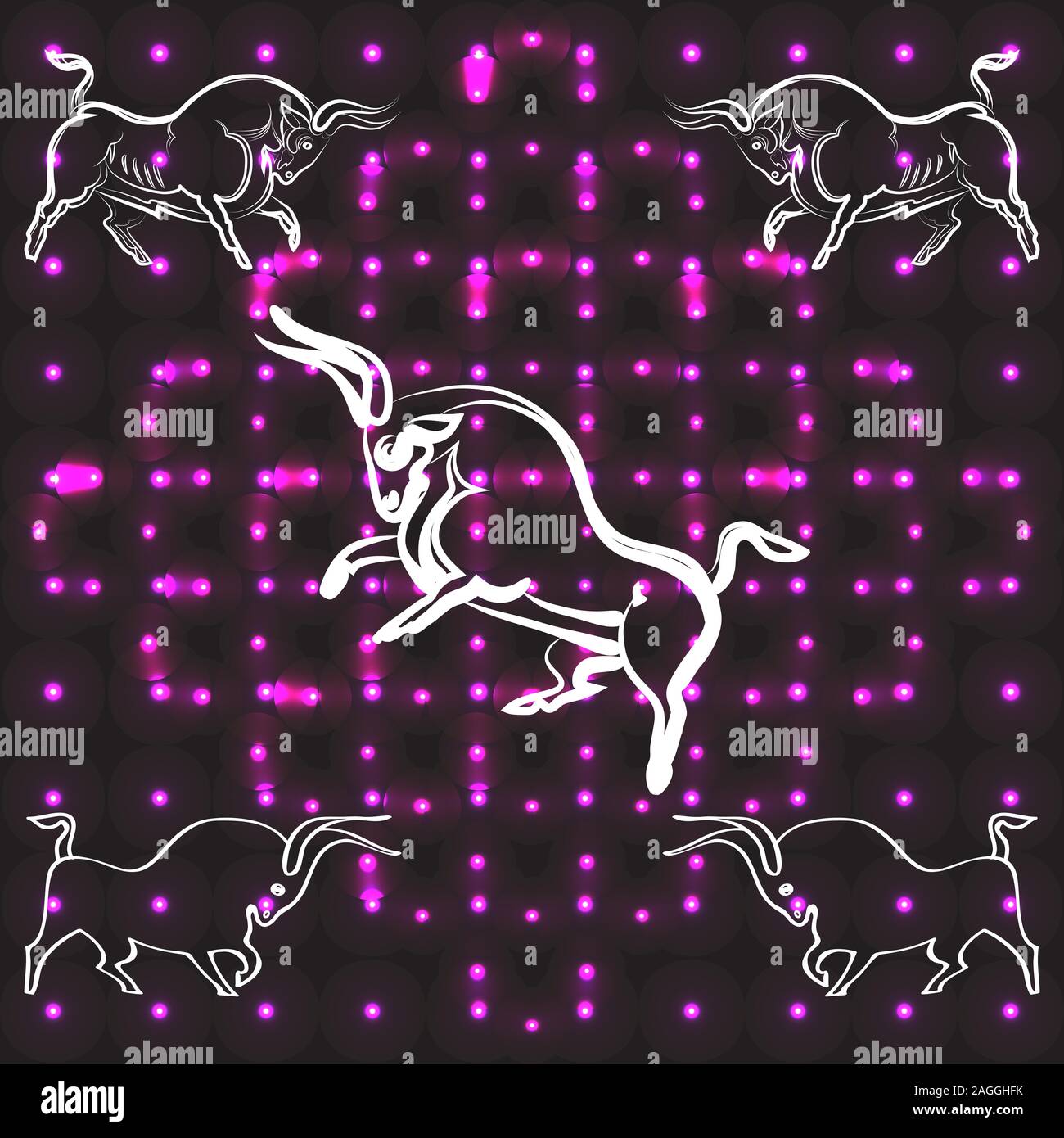 Bull profile white backdrop Stock Vector Images - Alamy