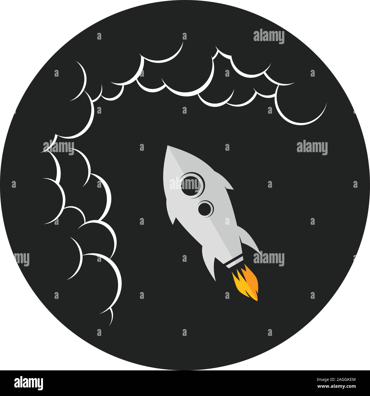 space exploration shuttle ship logo icon sign vector art Stock Vector ...