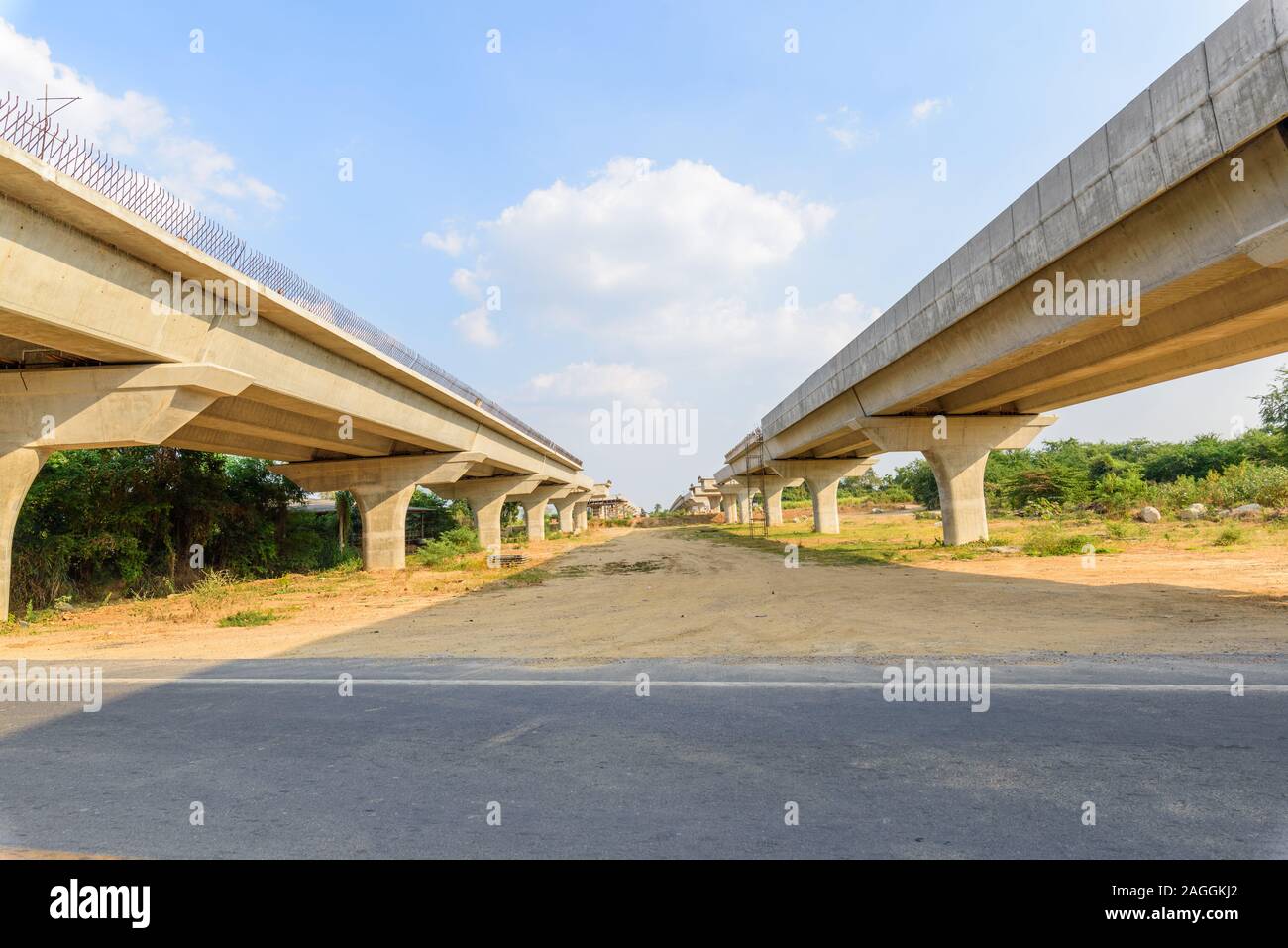 express way in under construction area Stock Photo - Alamy