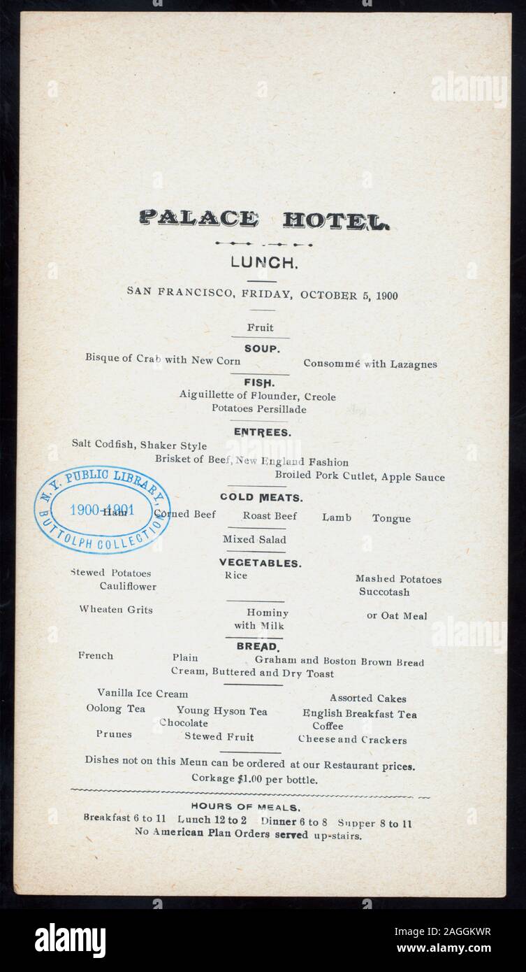CORKAGE CHARGE; DISHES NOT ON AMERICAN PLAN MENU CAN BE ORDERED AT ...