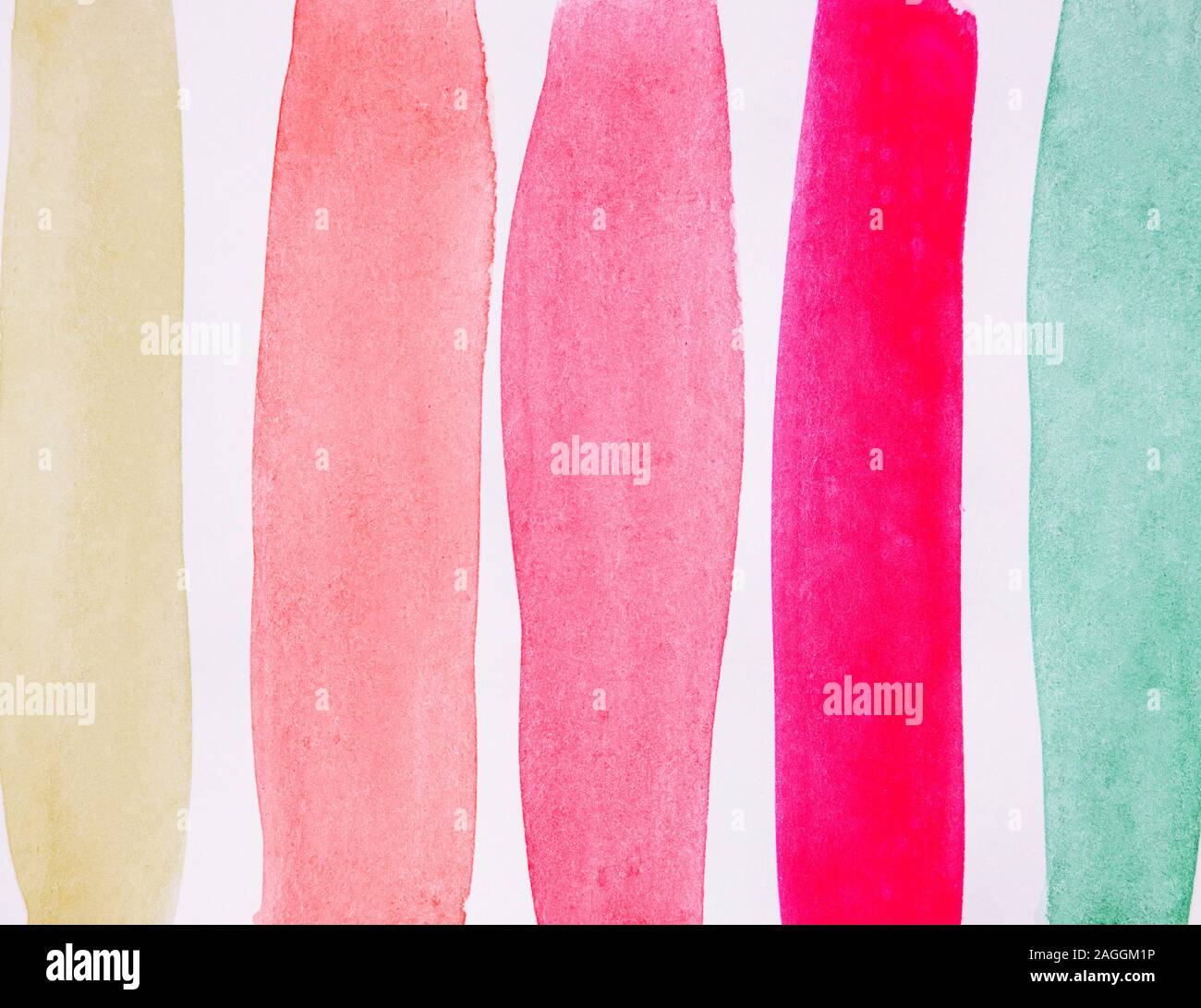 Watercolor abstract background with multicolored vertical stripes, hand ...