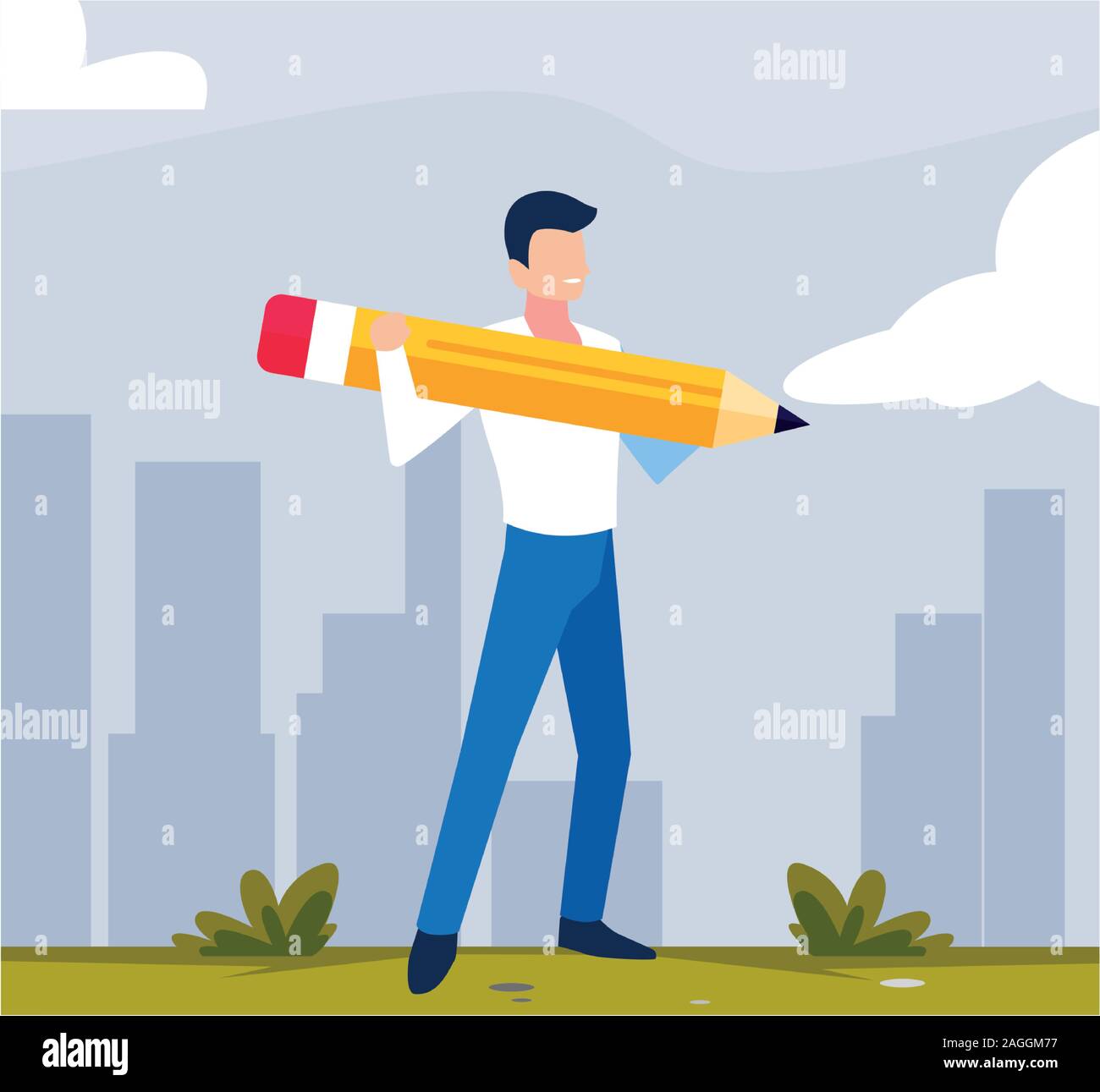 Creative writer male Cut Out Stock Images & Pictures - Alamy