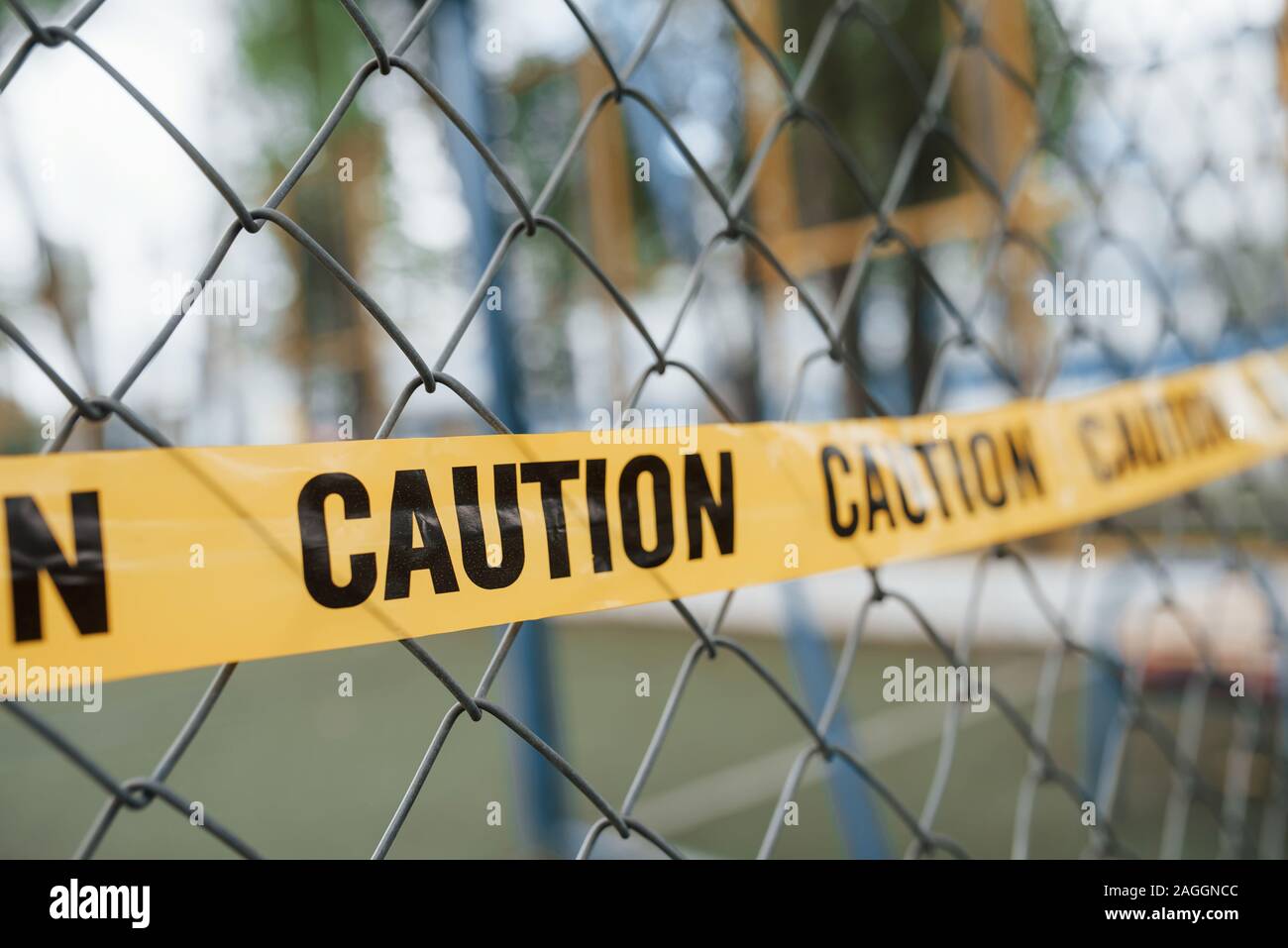 Crime scene sign fence hi-res stock photography and images - Alamy