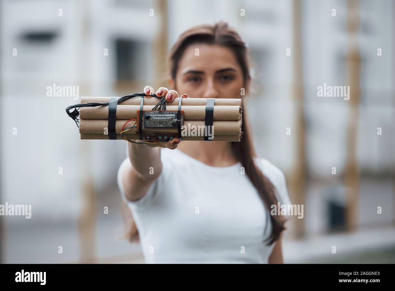 Explosive woman hi-res stock photography and images - Alamy