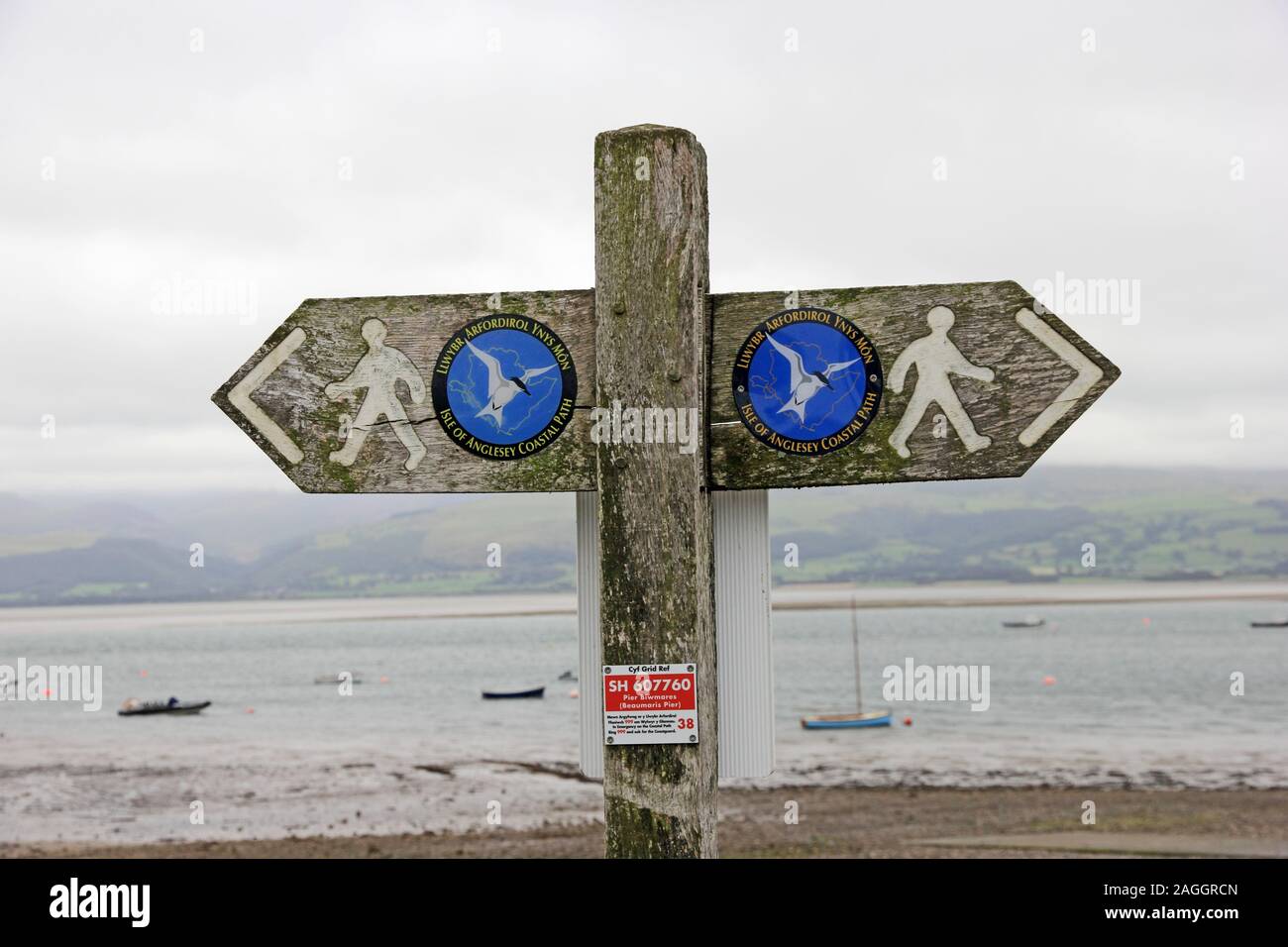 Isle of Anglesey Coastal Path sign Stock Photo - Alamy