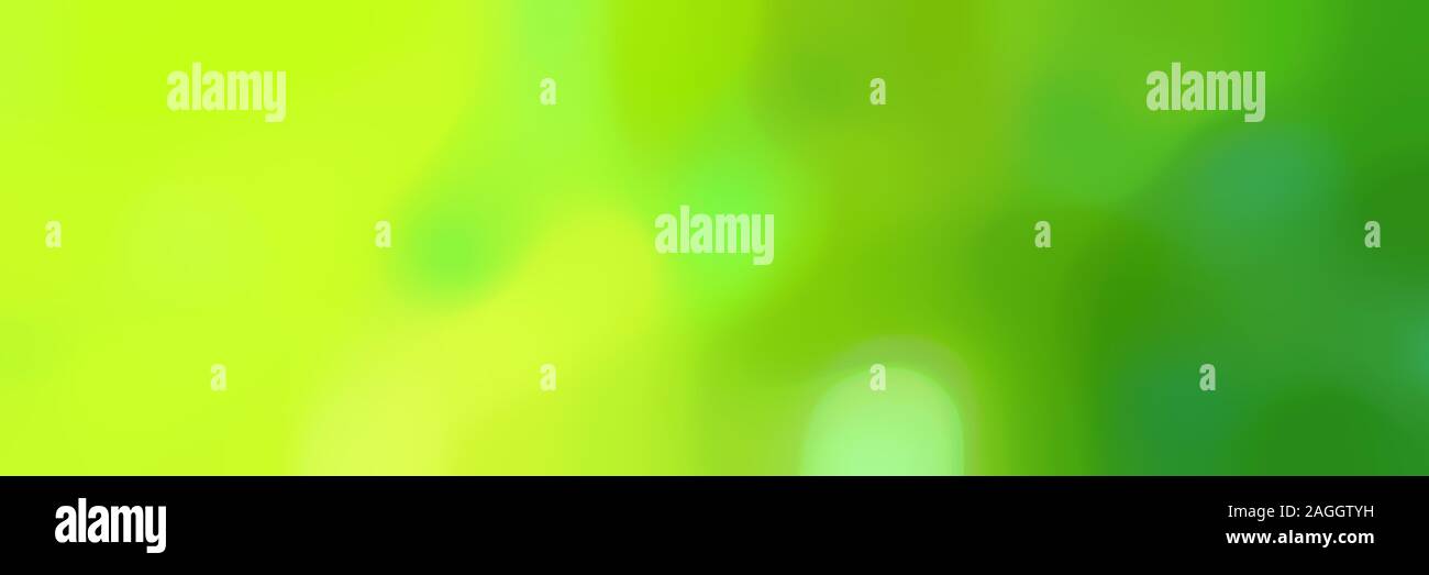 soft blurred horizontal background with green yellow, forest green and ...