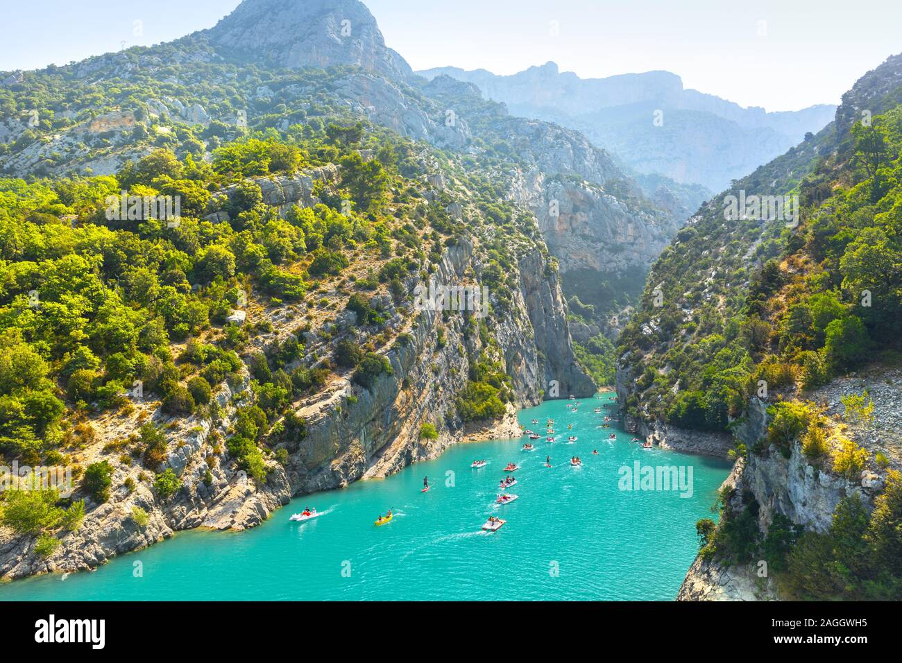 Verdon Gorge, Provence, France. View on the river Verdon from the top ...