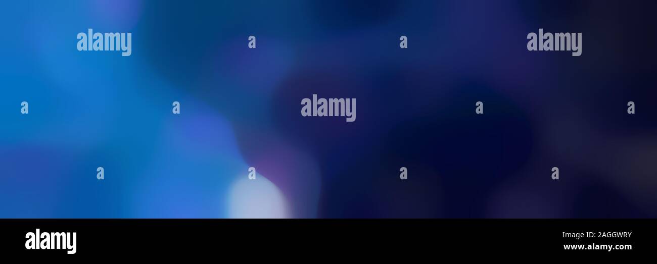 soft blurred horizontal background with very dark blue, strong blue and ...