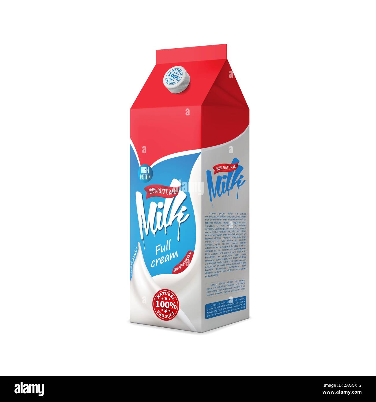 Milk packaging design Stock Vector Image & Art - Alamy