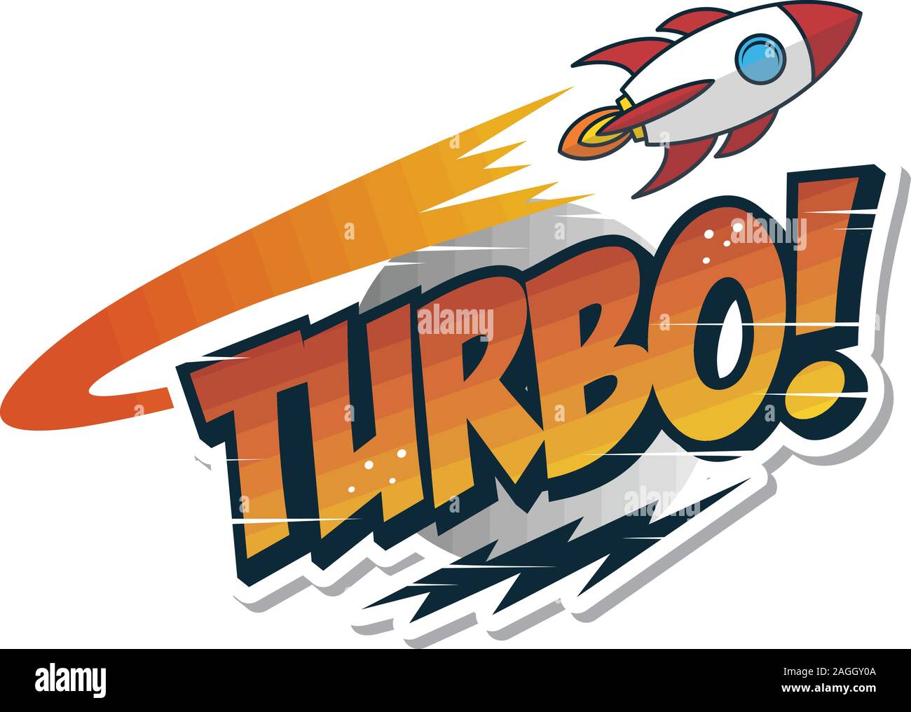 turbo booster rocket ship launch space exploration vector art Stock ...