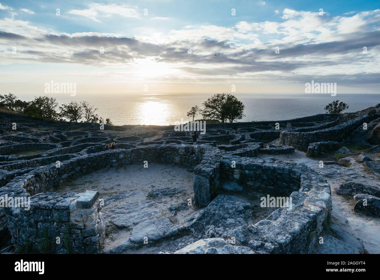 Castro of Santa Tecla ruins in A Guarda, in the province of Pontevedra ...