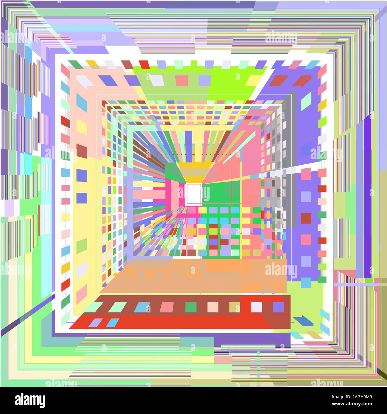 Colored 3d square Stock Photo - Alamy