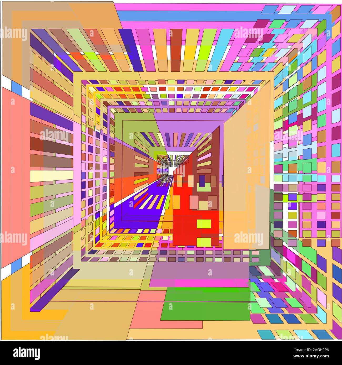 Colored 3d square Stock Photo - Alamy