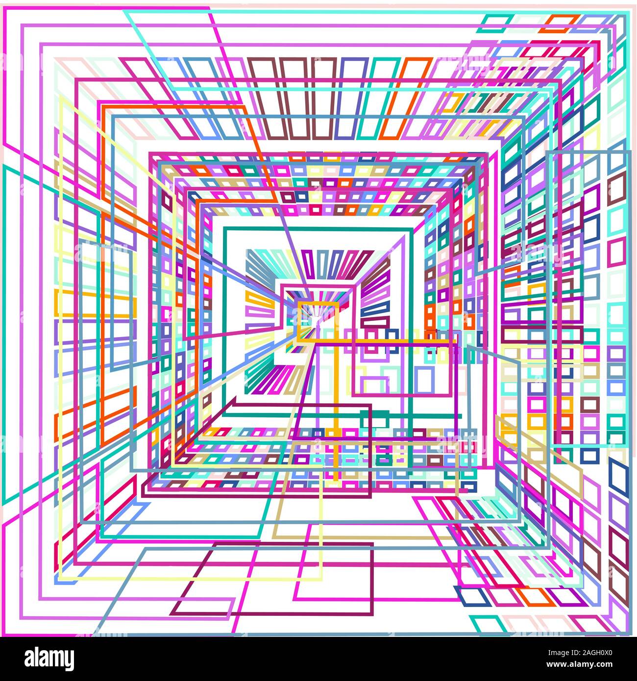 Colored 3d square Stock Photo - Alamy