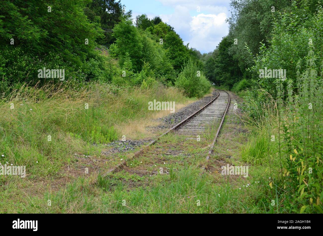 Old disused railway track Stock Photo - Alamy