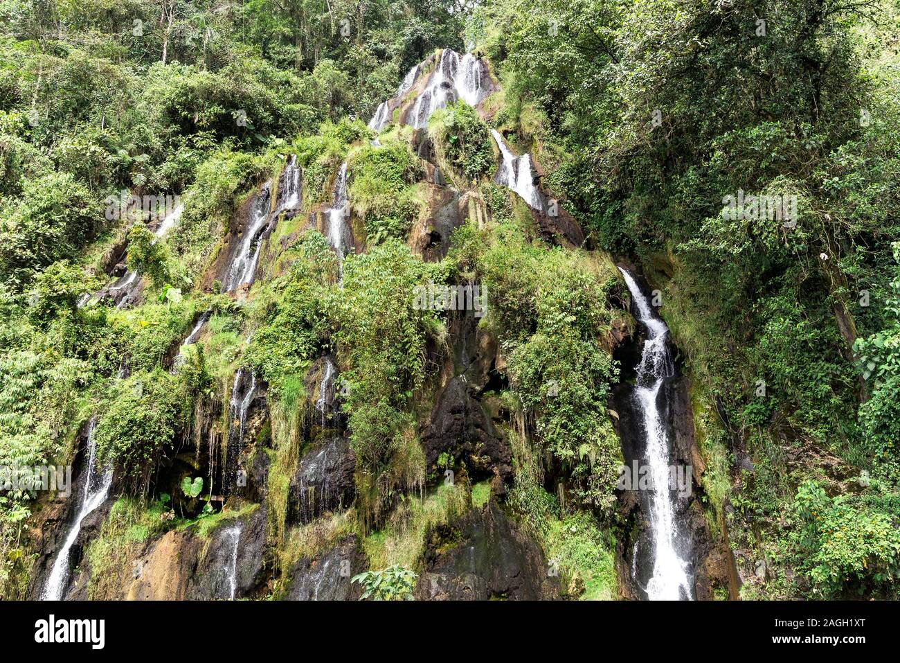 Cascades in Termales of Santa Rosa de Cabal in Risaralda, Colombia ...