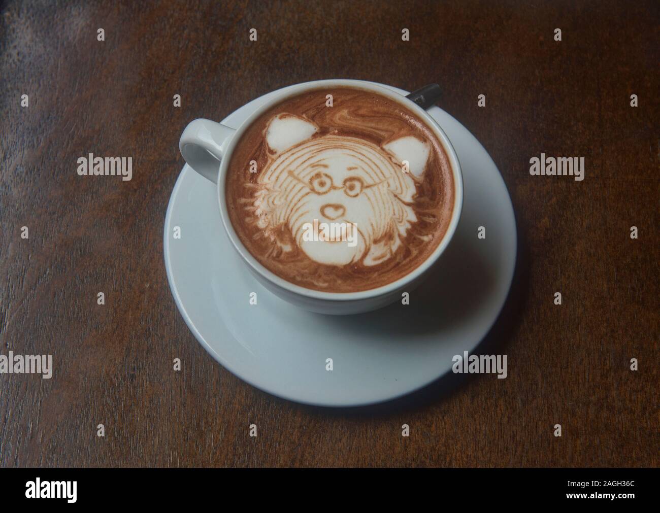 Latte art in Popayan, Colombia Stock Photo - Alamy