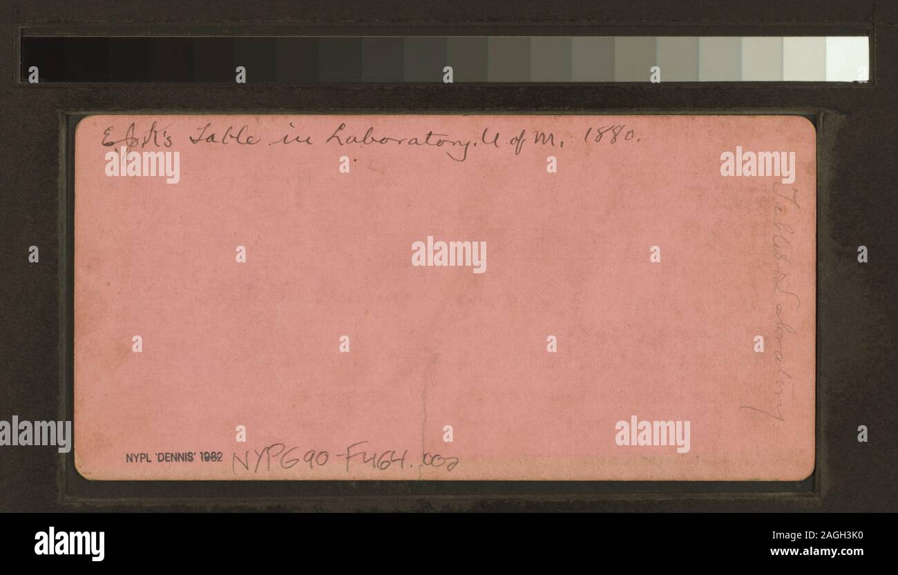 Laboratory table, University of New Mexico, 1880 Laboratory table ...