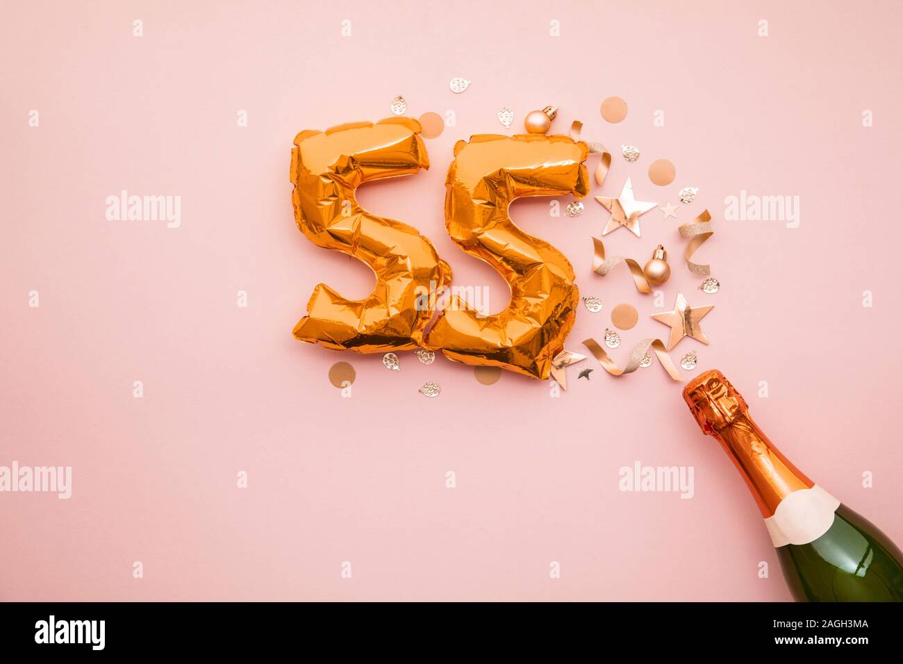 Happy birthday number 55 greeting hi-res stock photography and images ...