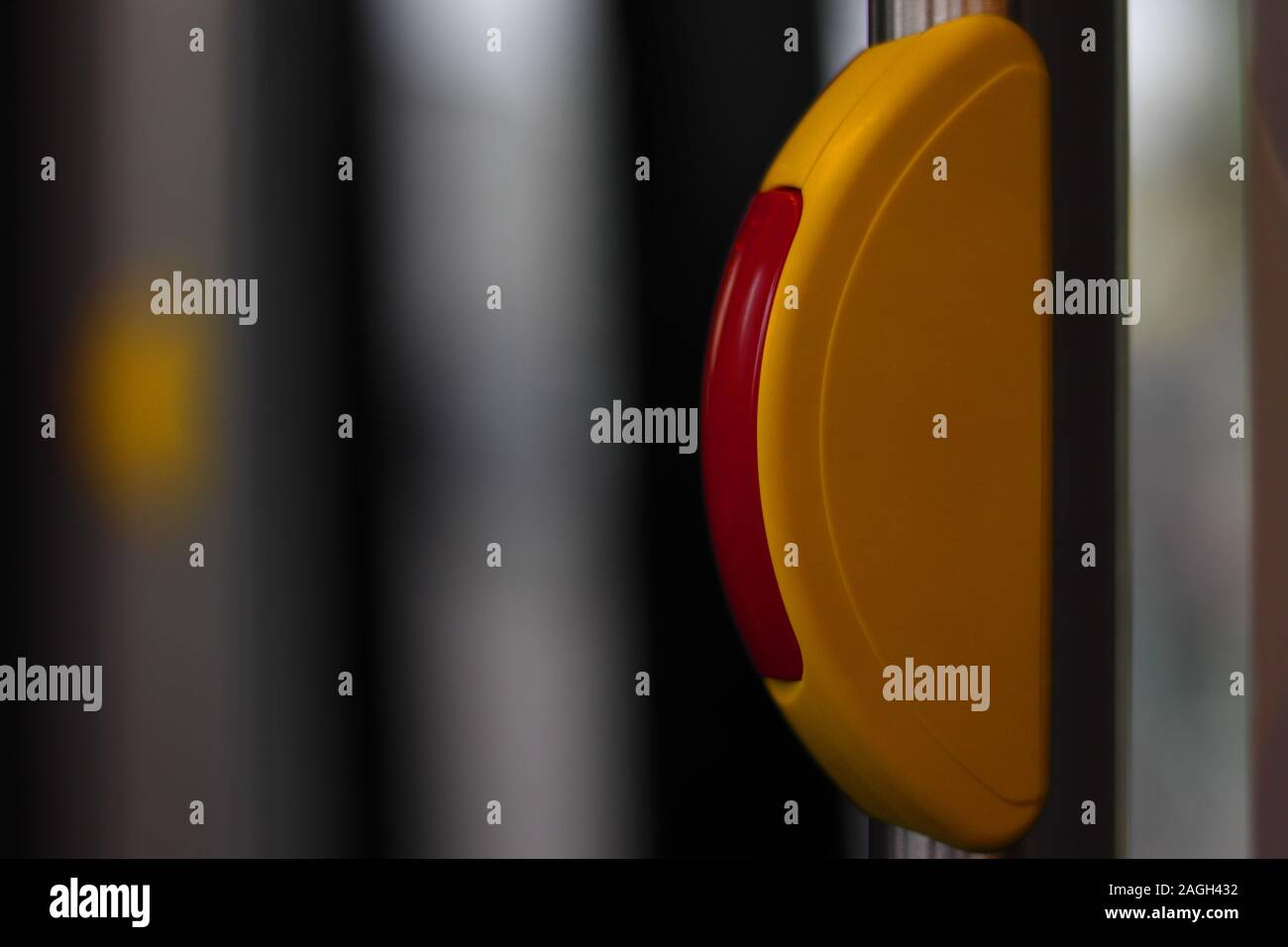 Tram/Bus stop button Stock Photo - Alamy