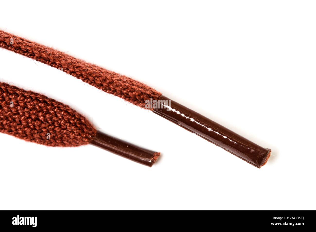 Close up photograph of shoe laces isolated on white background Stock ...