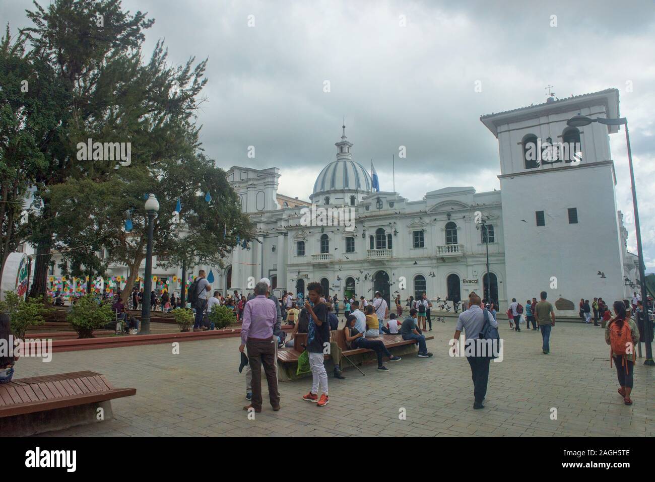 The one handed clock tower and cathedral of La Ciudad Blanca (The White ...