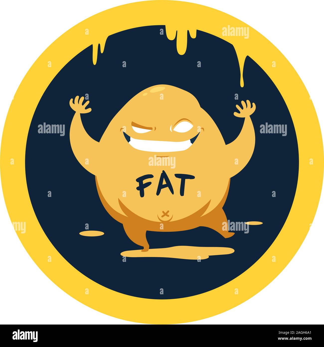 The Fat Monster. Isolated Vector Illustration Stock Vector Image & Art ...