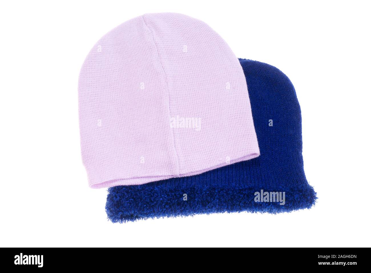 Two stocking caps isolated on white Stock Photo - Alamy