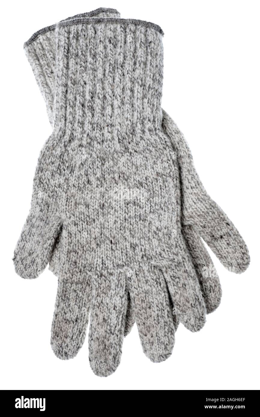 Photograph of Man's Woven mitten inserts isolated on white Stock Photo ...