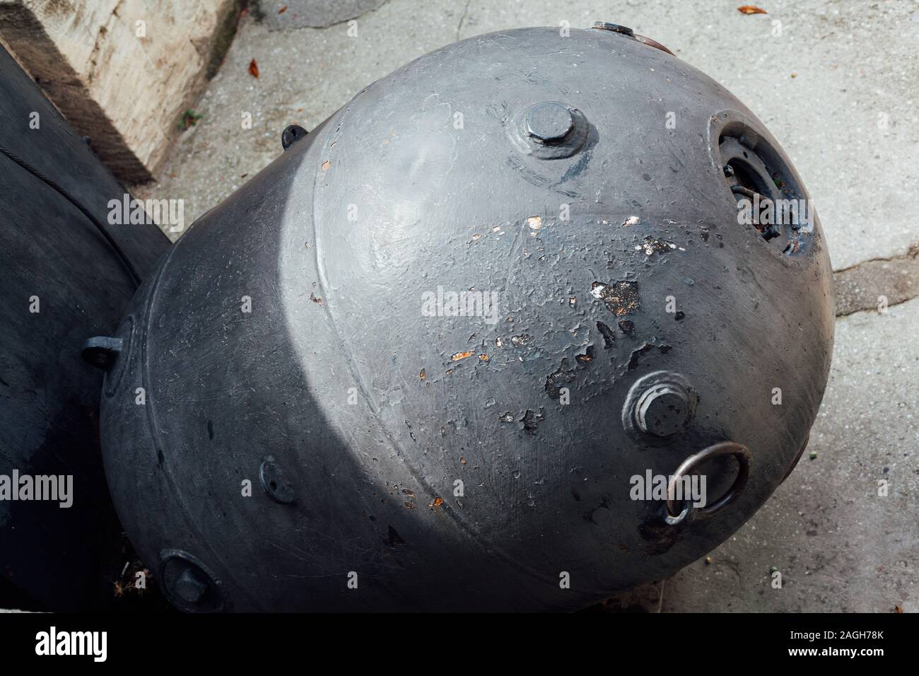 the old Soviet ship mine weapons of Russia Stock Photo - Alamy